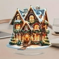 2D Acrylic Christmas House Ornament, Diamond Art Gingerbread House for ...
