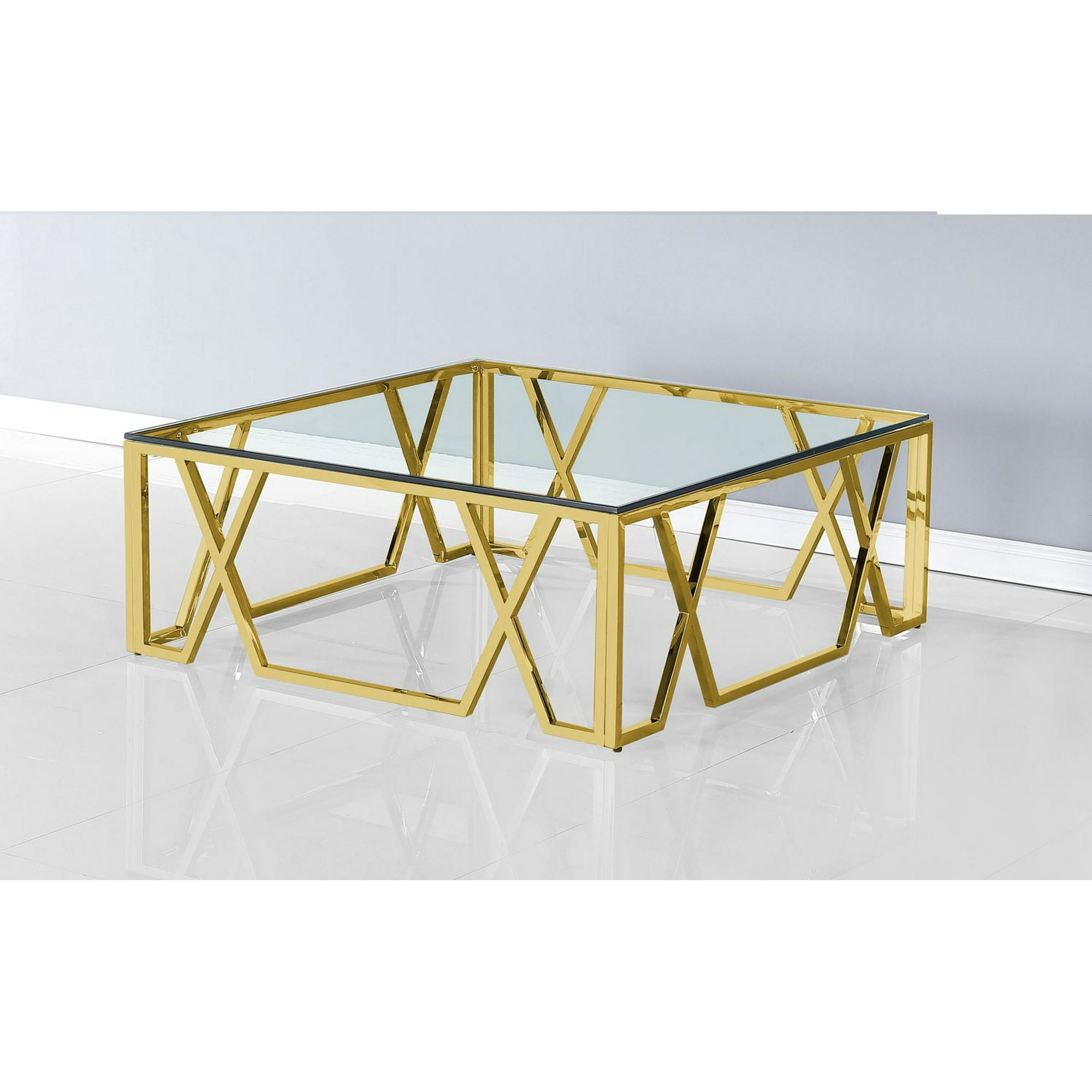 Click here for K-Living Titan Coffee Table With Clear Tempered Gl... prices
