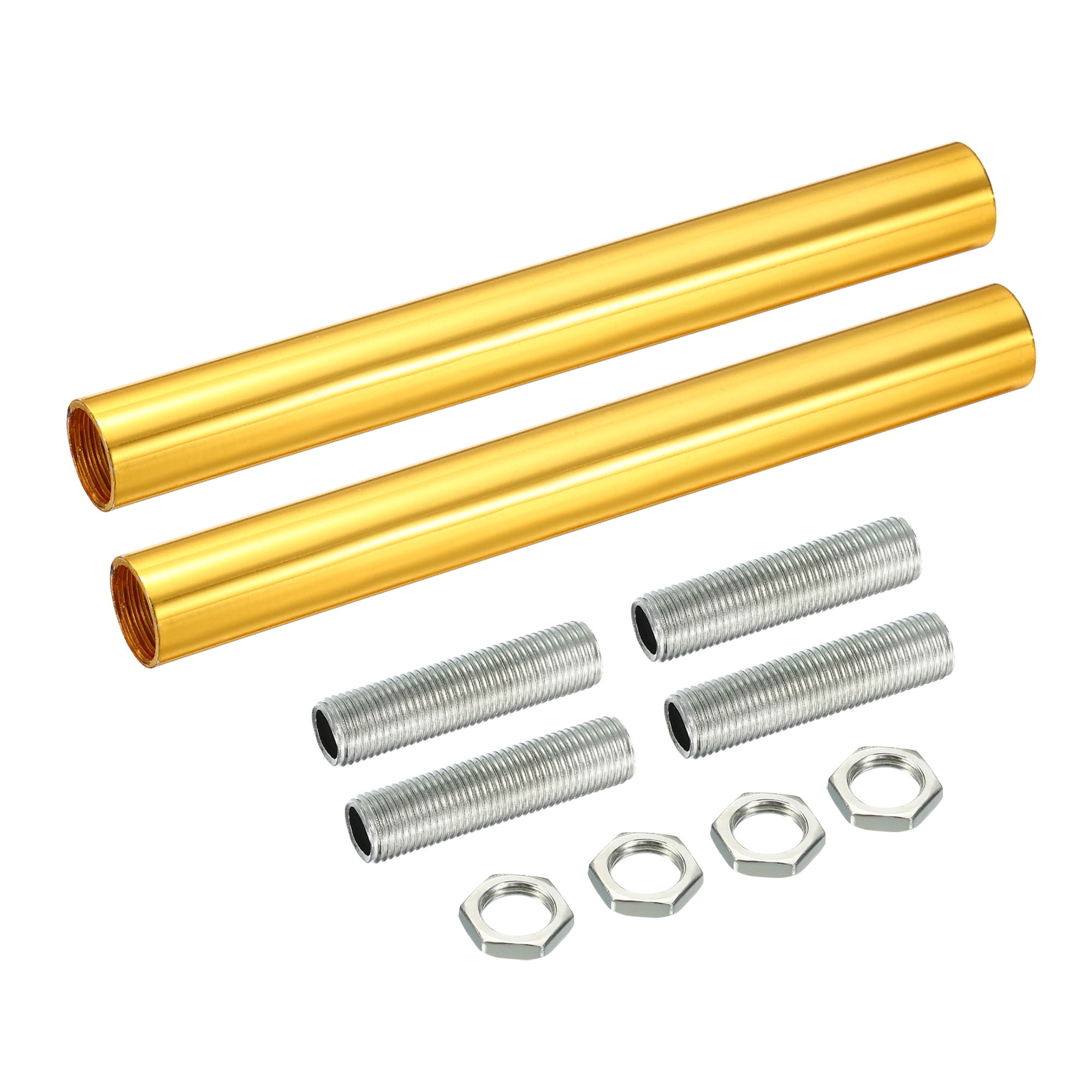 Uxcell M10 Thread 3.94" Coupling Nut with Pipe Hex Nut Threaded ...