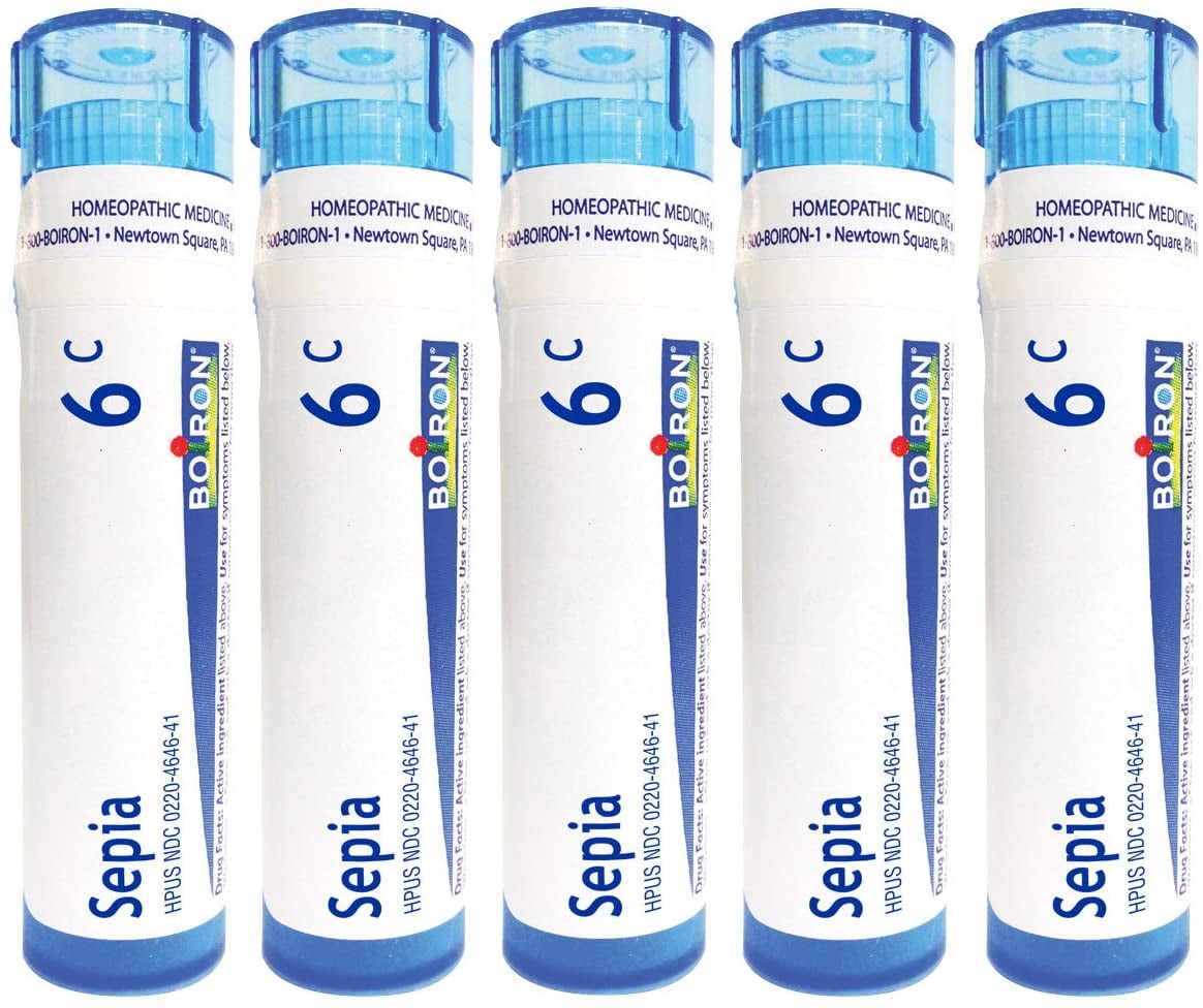 Boiron Homeopathic Medicine Sepia, 6C Pellets, 80-Count Tubes (Pack of ...