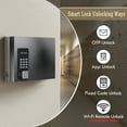 WeHere 16 Key Lock Box, Smart Wall Mount Key Cabinet for House, Hotel ...