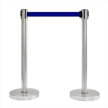 VIP Crowd Control, 6 Gold Crown Rope Stanchions + 4 Black Velour Ropes ...