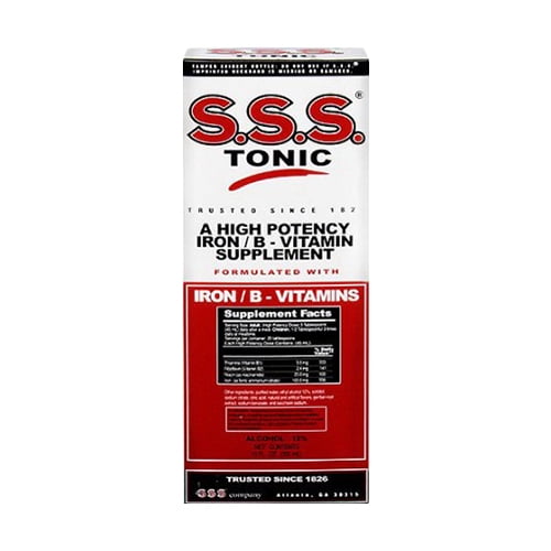 S.S.S. High Potency Iron and B-Complex Vitamin TonIC Liquid 10 Oz ...