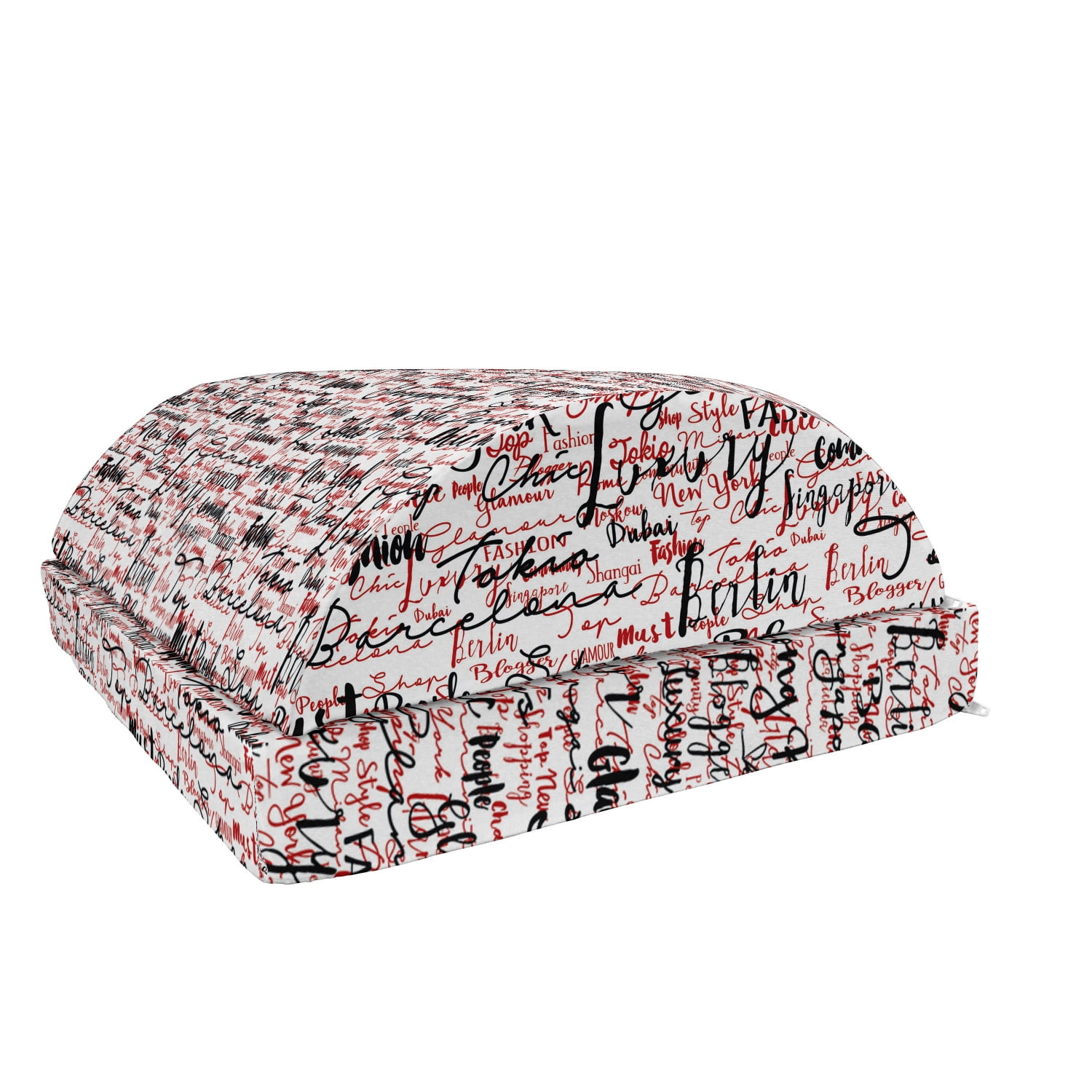 Modern Foot Rest, Ink Handwritten Popular Country Capitals with Fashion ...