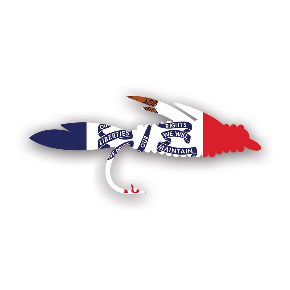 Iowa Fly Fishing Sticker Decal - Self Adhesive Vinyl - Weatherproof ...