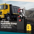 12V DC Hydraulic Pump Power Unit, Double Acting,10 Quart Metal ...
