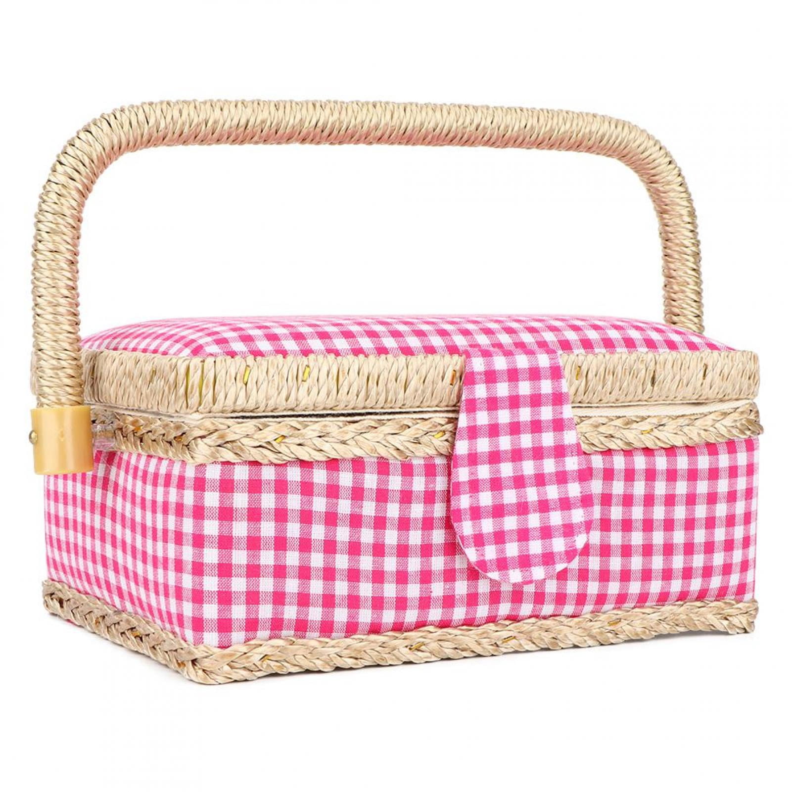 Unique Spool Of Thread Shaped Sewing Basket with Handle Craft Supplies ...