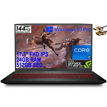 MSI Katana GF76 Gaming Laptop, 17.3inch FHD, Intel i7, 32GB DDR4, 512GB ...
