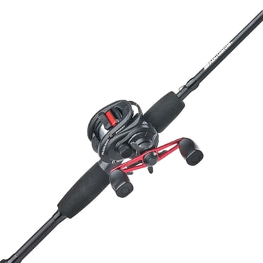 Abu Garcia Black Max Baitcast Fishing Combo, 6'6" Medium Rod, Right ...