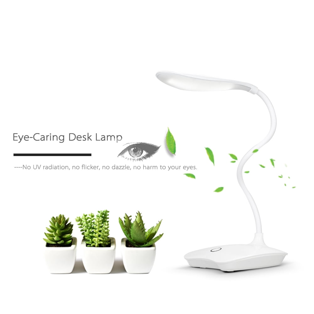 Decdeal Ultralight White LED Desk Lamp 1200mAh Touch Control Table ...