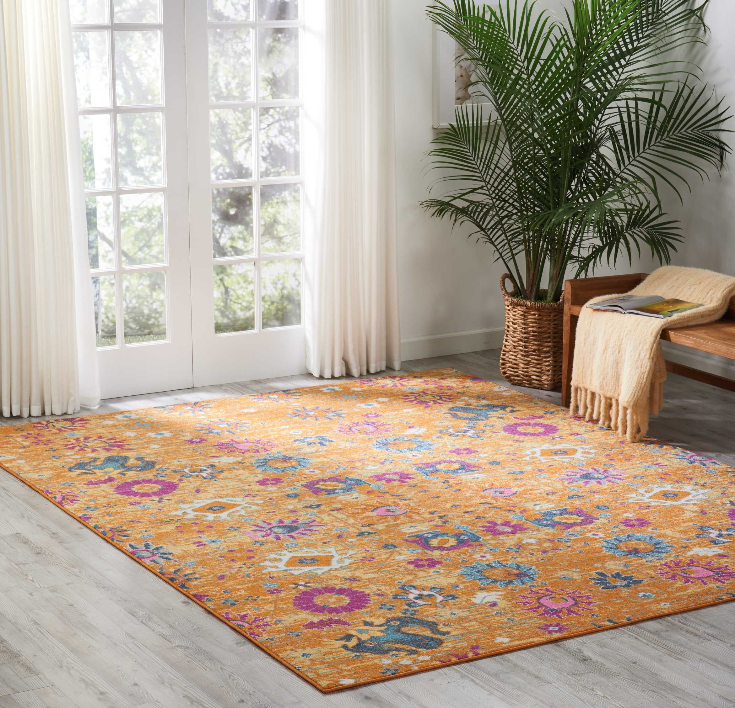 Nourison Passion Floral Sunburst 8' x 10' Area Rug, (8x10) - Walmart.com