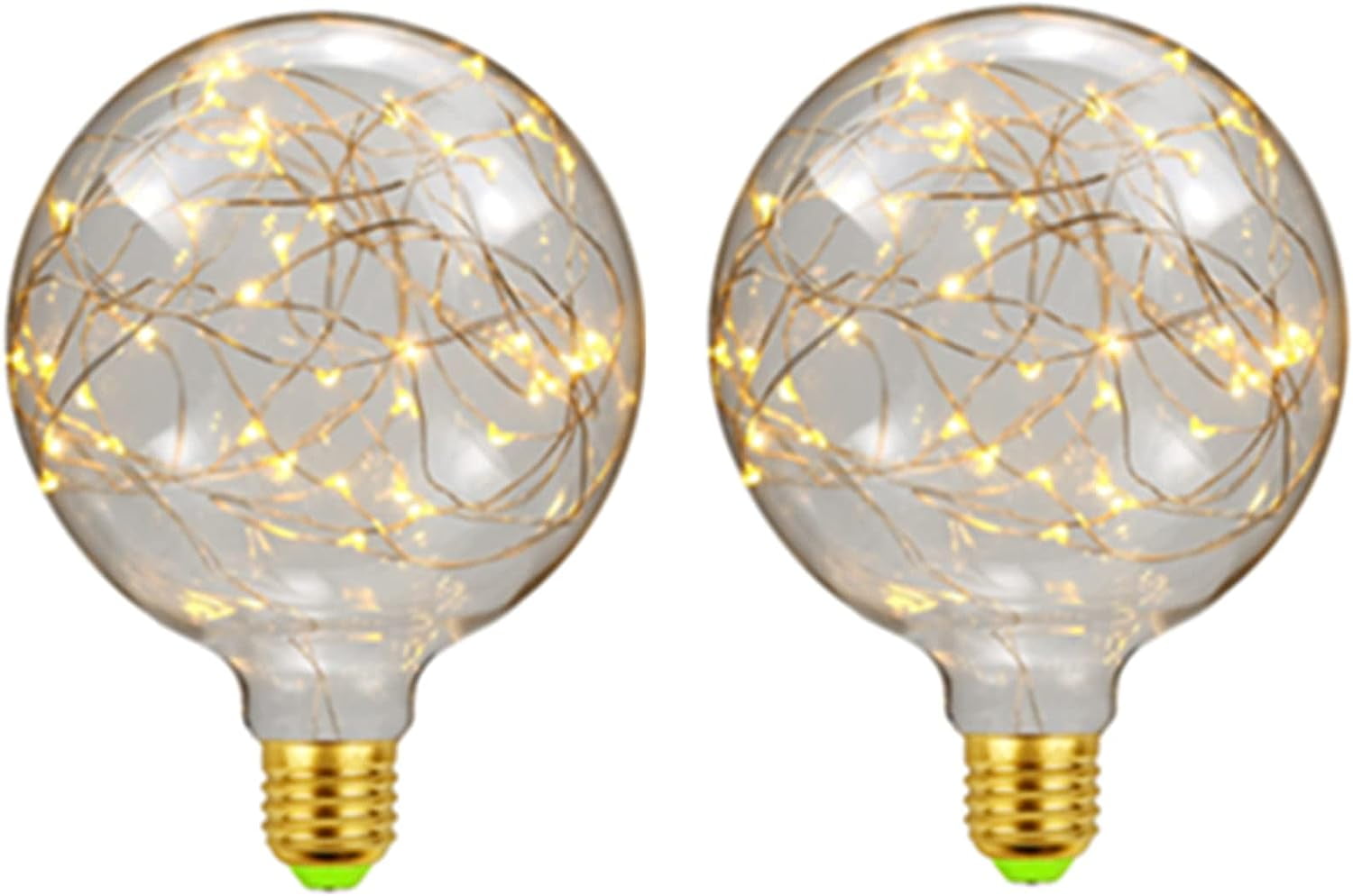 LINLIN LED Copper Wire Light Bulb, 2Pack Vintage Edison Light Bulb ...
