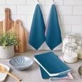 3 Pack Pink Navy Kitchen Towels Blue Gradient Decorative Dish Towel ...