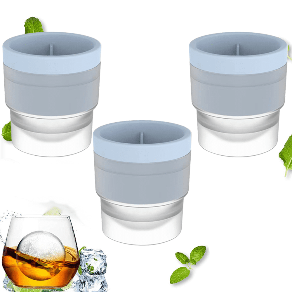 Round Sphere Ice Molds, Whiskey Ice Mold, Ice Balls for Whiskey ...