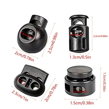 Cord Lock Hole Shoelace Spring Loaded Button Clothes Spring Loaded ...