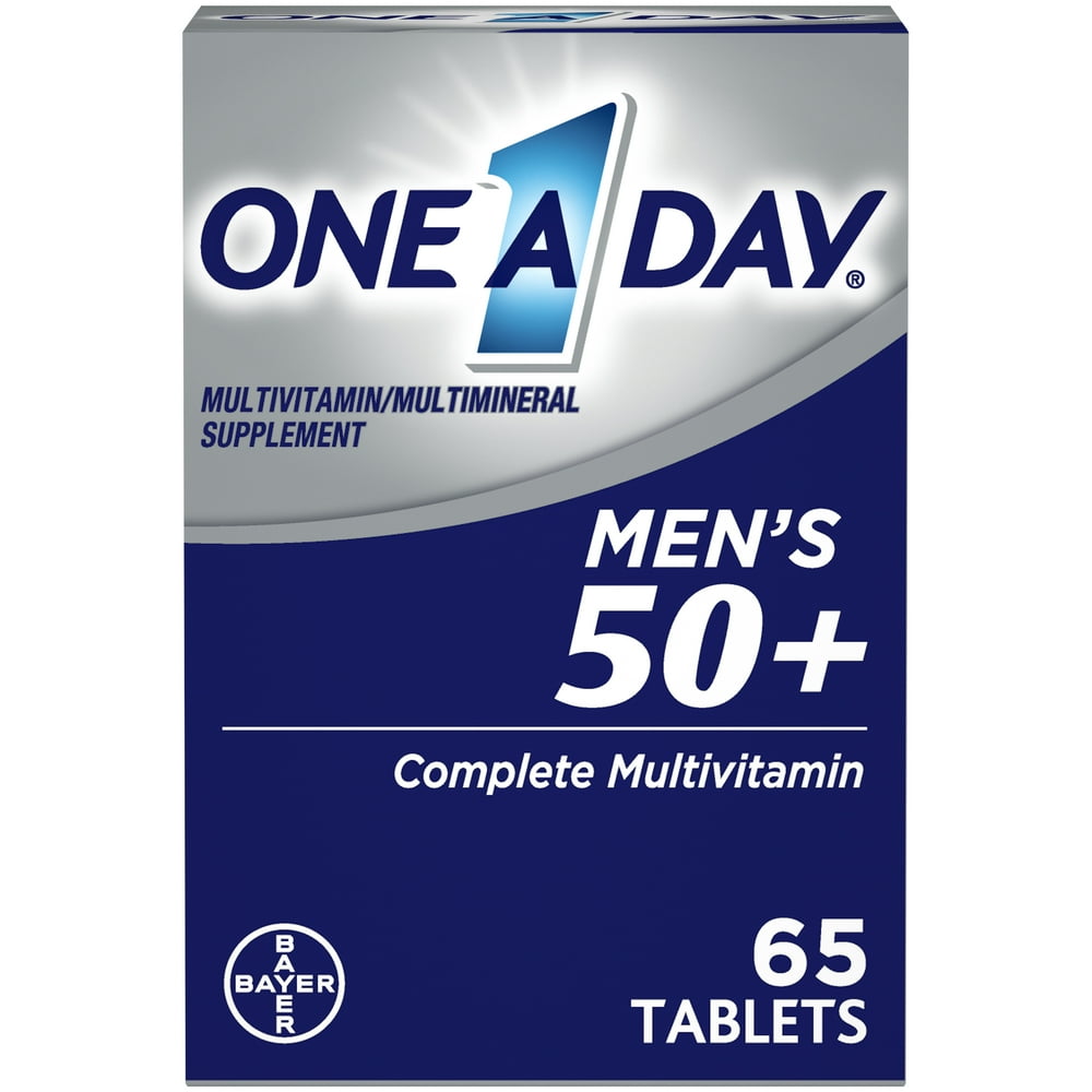 One A Day Men's 50+ Multivitamin Tablets, Multivitamins for Men, 65 Ct ...