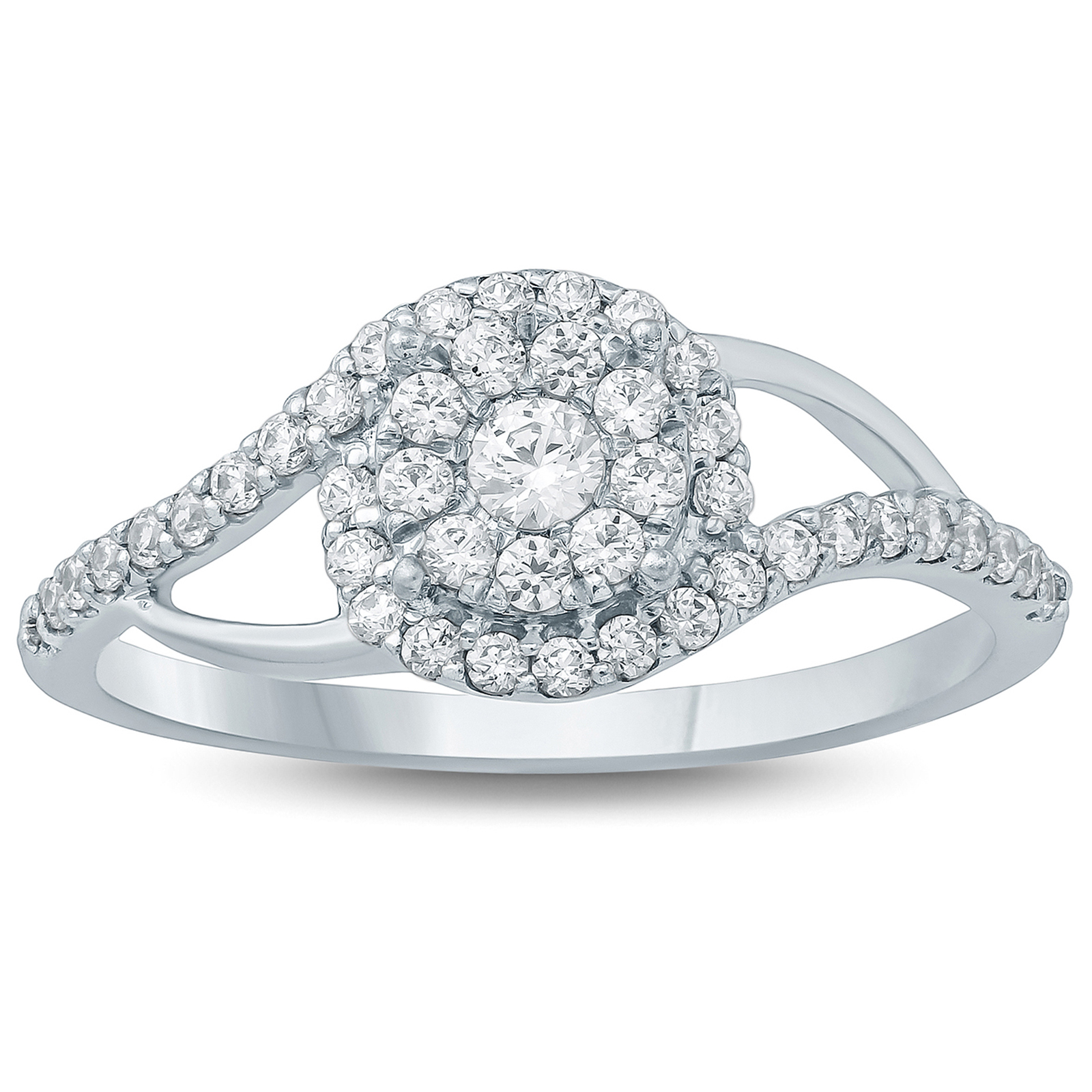 Szul Jewelry 1 2 Carat TW Diamond Ring In 10K White Gold J K L Color Szul Jewelry 1 2 Carat TW Diamond Ring In 10K White Gold J K L Color