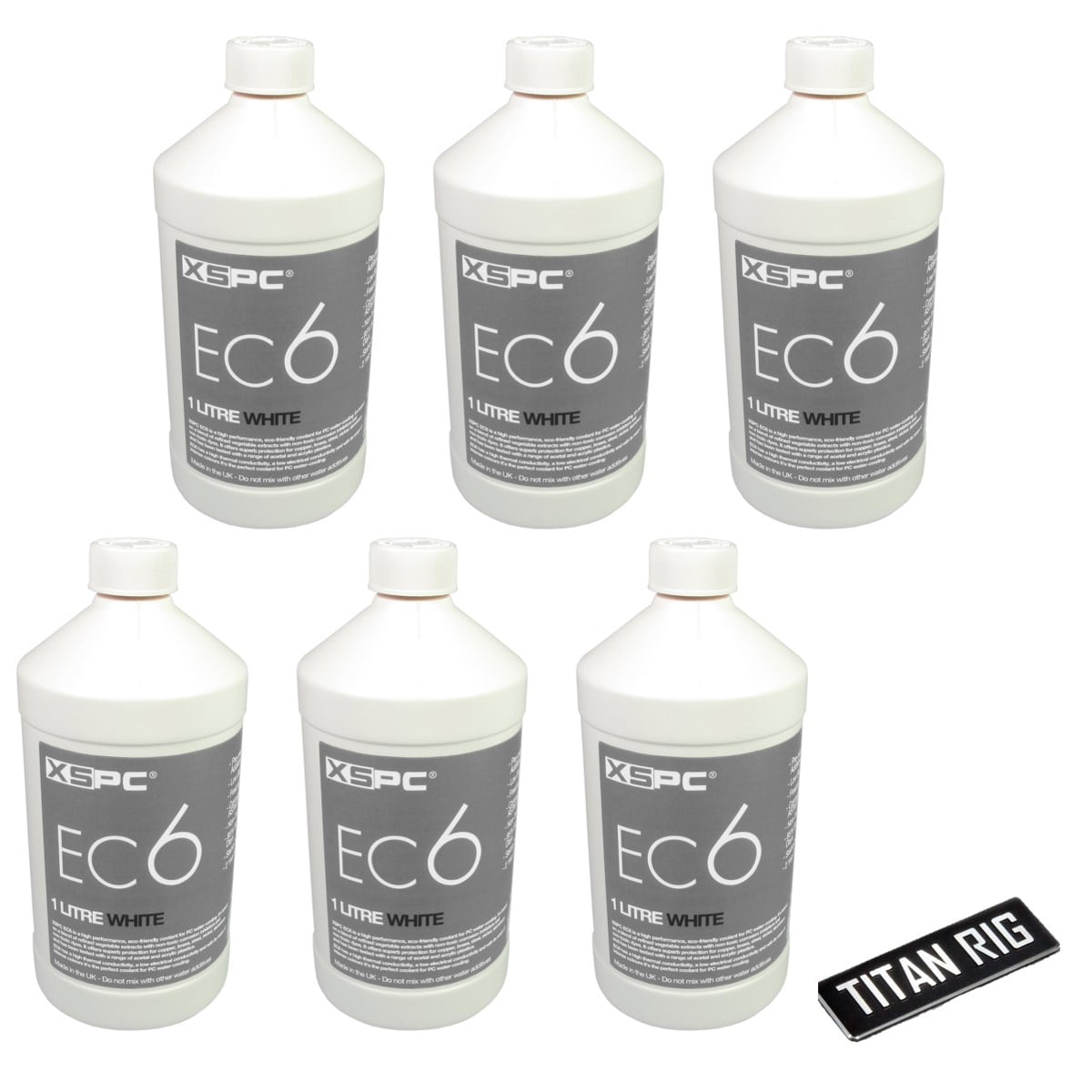 XSPC EC6 High Performance Premix PC Coolant, Opaque, 1000 mL, White, 6 ...