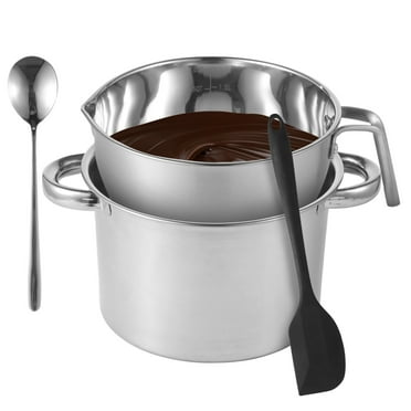 Cook N Home Double Boiler Pan, Stainless Steel, 2-Quart, with Glass Lid ...