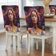 Black Woman Chair Back Covers Set of 1, Colorful Abstract African ...