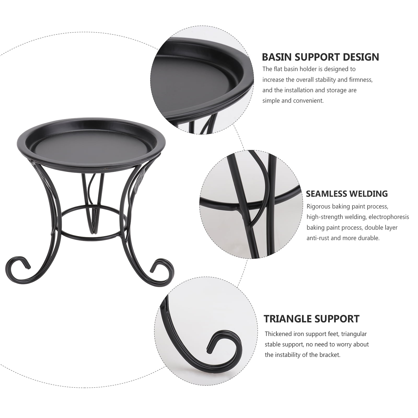 Iron Metal Mini Small Flower Plants Pot Stand for Indoor Outdoor ...