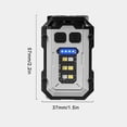 Portable LED Flashlight Magnetic Mini Keychain Torch Rechargeable ...