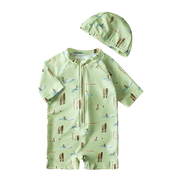 Toddler Boy Swimsuit Funny Cartoon Printed Kids Bathing Suit Toddler ...