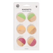 U Brands Round Glass Magnets, Black and White Inked Impressions Design ...