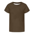 Casual Graphic Tee Girls Soft Round Neck Short Sleeve Top With Playful ...