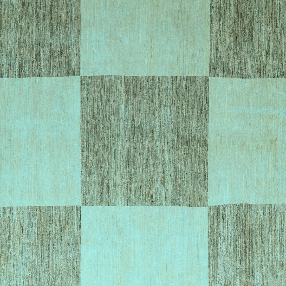 Ahgly Company Indoor Square Checkered Light Blue Modern Area Rugs, 4 ...