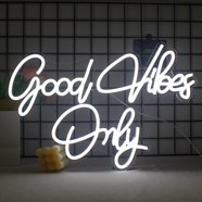 Wanxing Good Vibes LED Neon Light Signs USB Power for Home Bar Bedroom ...