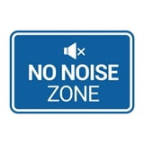 Signs ByLITA Classic Framed, No Noise Zone Sign (Blue) - Small ...