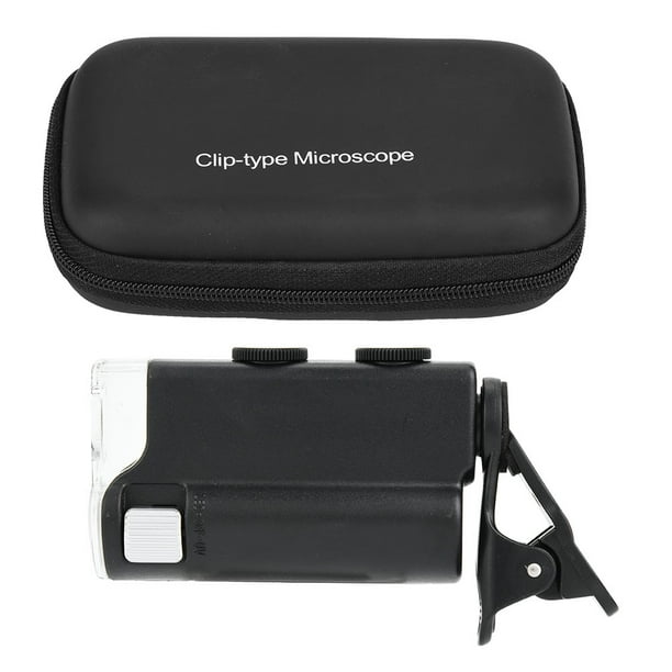 Universal Phone Microscope Magnifier 60~100X Zoom In with LED and UV ...