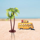 5Pcs Plastic Coconut Palm Tree Miniature Plant Pots Bonsai Craft Micro ...