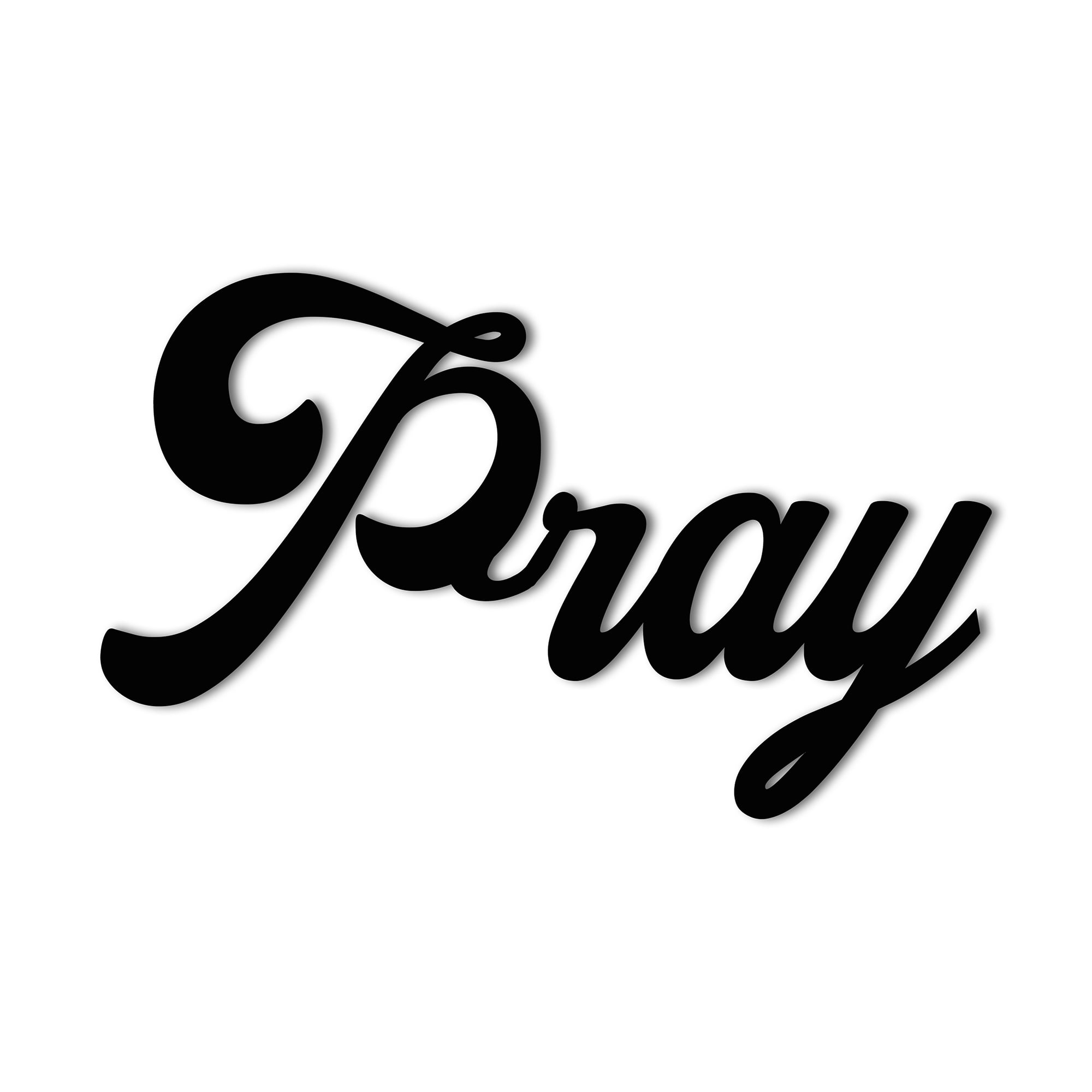 Pray Metal Wall Sign Metal Decorative Home Accent Christian Wall Sign ...