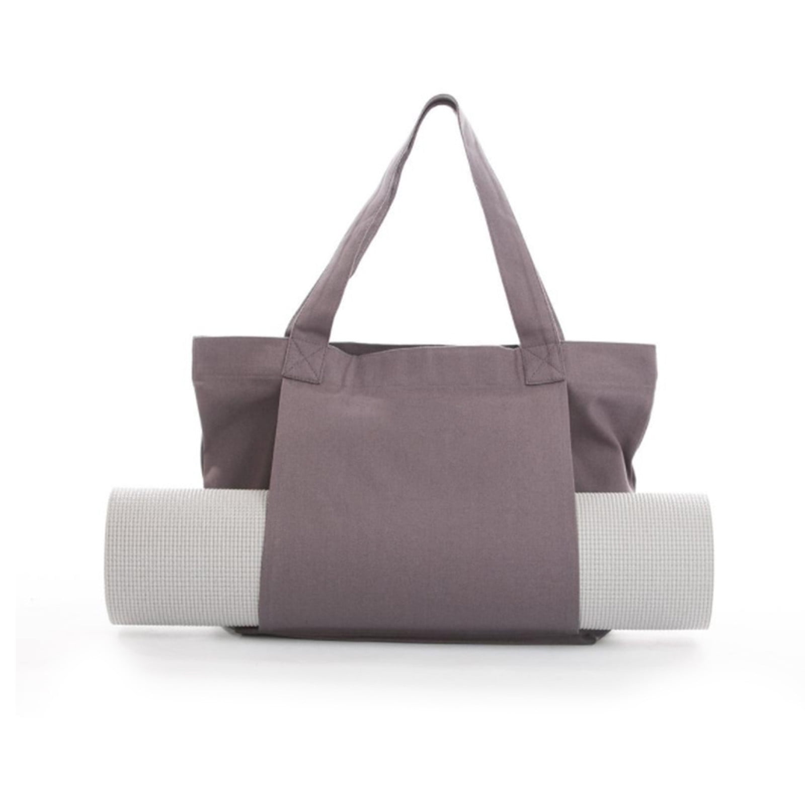 Wovilon Canvas Tote Bag With Yoga Mat Weight-Bearing Pocket, Suitable ...