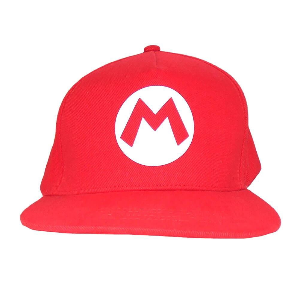 Super Mario M Logo Red Snapback Cap - Walmart.com