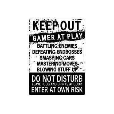 Do Not Disturb Gaming in Progress Sign - Walmart.com