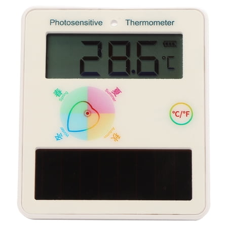 Solar Powered Temperature Monitor,Solar Powered Thermometer LCD Solar ...