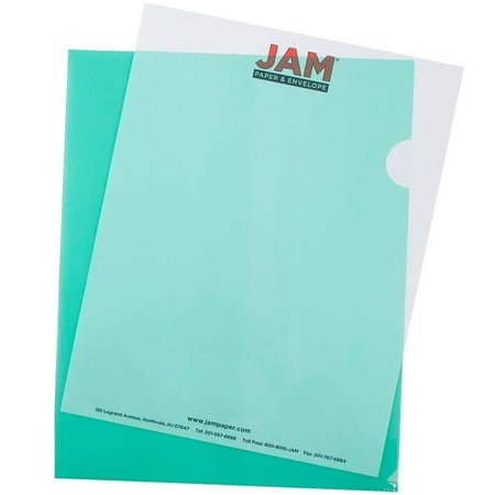 JAM PAPER Plastic File Jackets - Letter Size - 228.6 x 292.1 mm (9" x ...