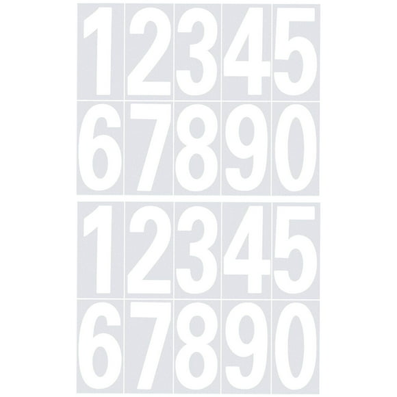 Reflective Numbers Stickers
