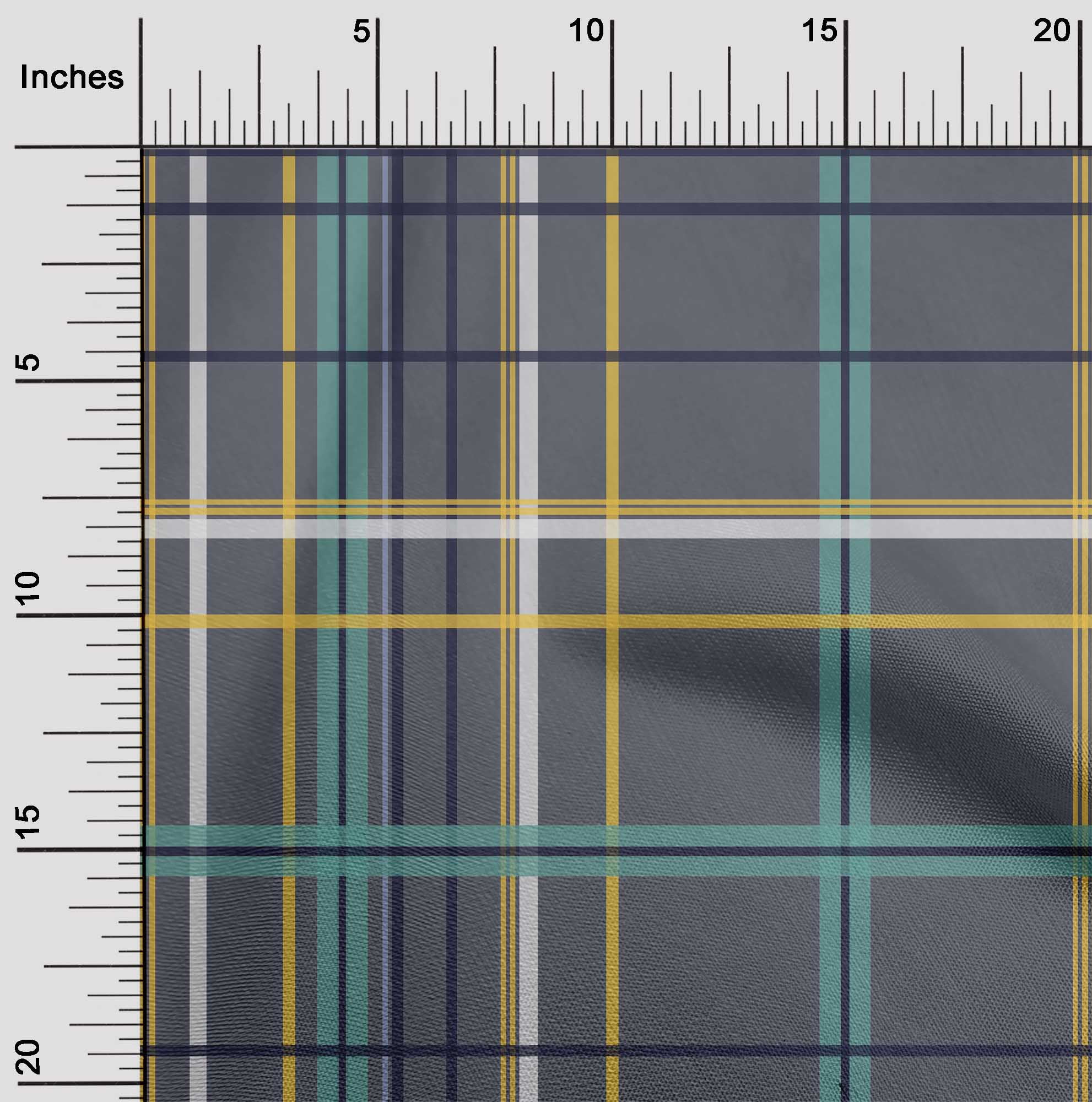 oneOone Cotton Poplin Twill Gray Fabric Madras Check Diy Clothing ...