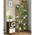 Bamworld Mobile Wood Plant Stand with Casters, Indoor/Outdoor Rolling ...