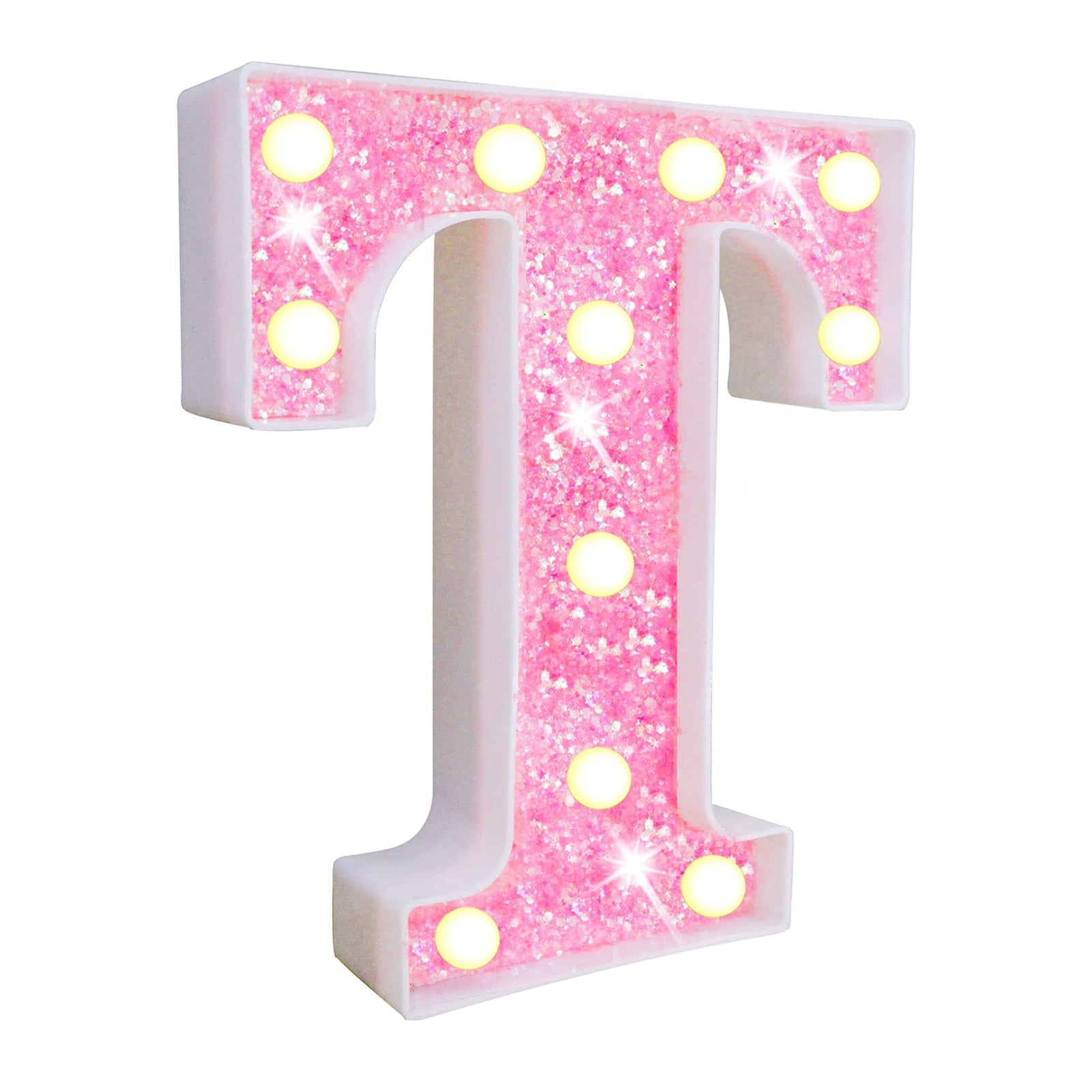 Letrero con letras LED con purpurina Warkul - Luz LED, luz nocturna ...