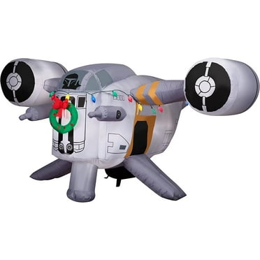 Gemmy 8' Airblown Inflatable Star Wars Christmas TIE Fighter w/ Darth ...