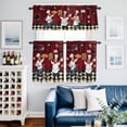 3 Piece Kitchen Curtains and Valances Set Red Kitchen Chef Cafe ...