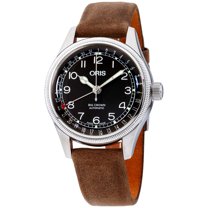 Oris Big Crown Black Dial Leather Strap Ladies Watch ...