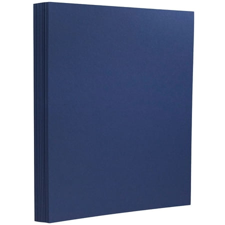 JAM Paper Matte Cardstock, 8.5 x 11, 130lb Presidential Blue, 25 Sheets ...