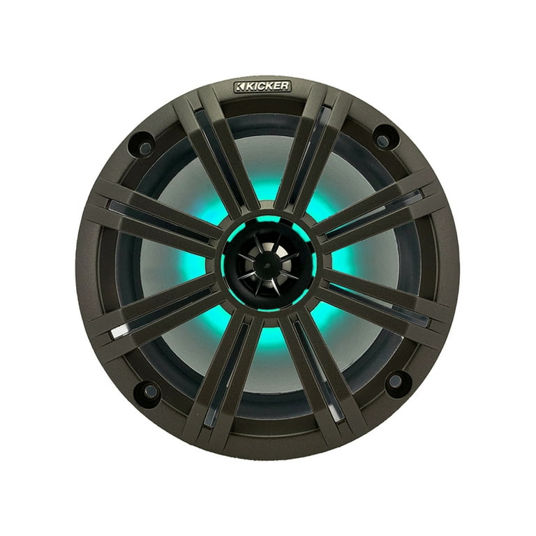 Boat Stereo Kicker KMC2 Marine AM/FM Receiver, 4x 8" LED Speakers W ...