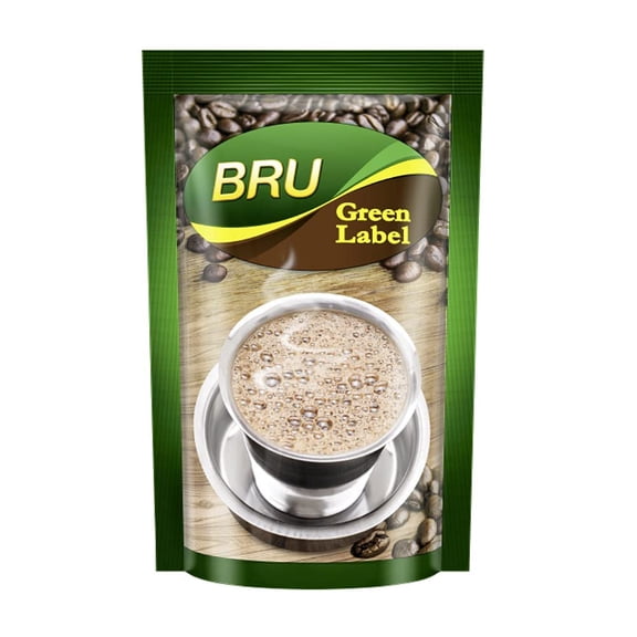 Bru Green Label Coffee Blended With Chicory 17.6oz (Pack of 5 ...